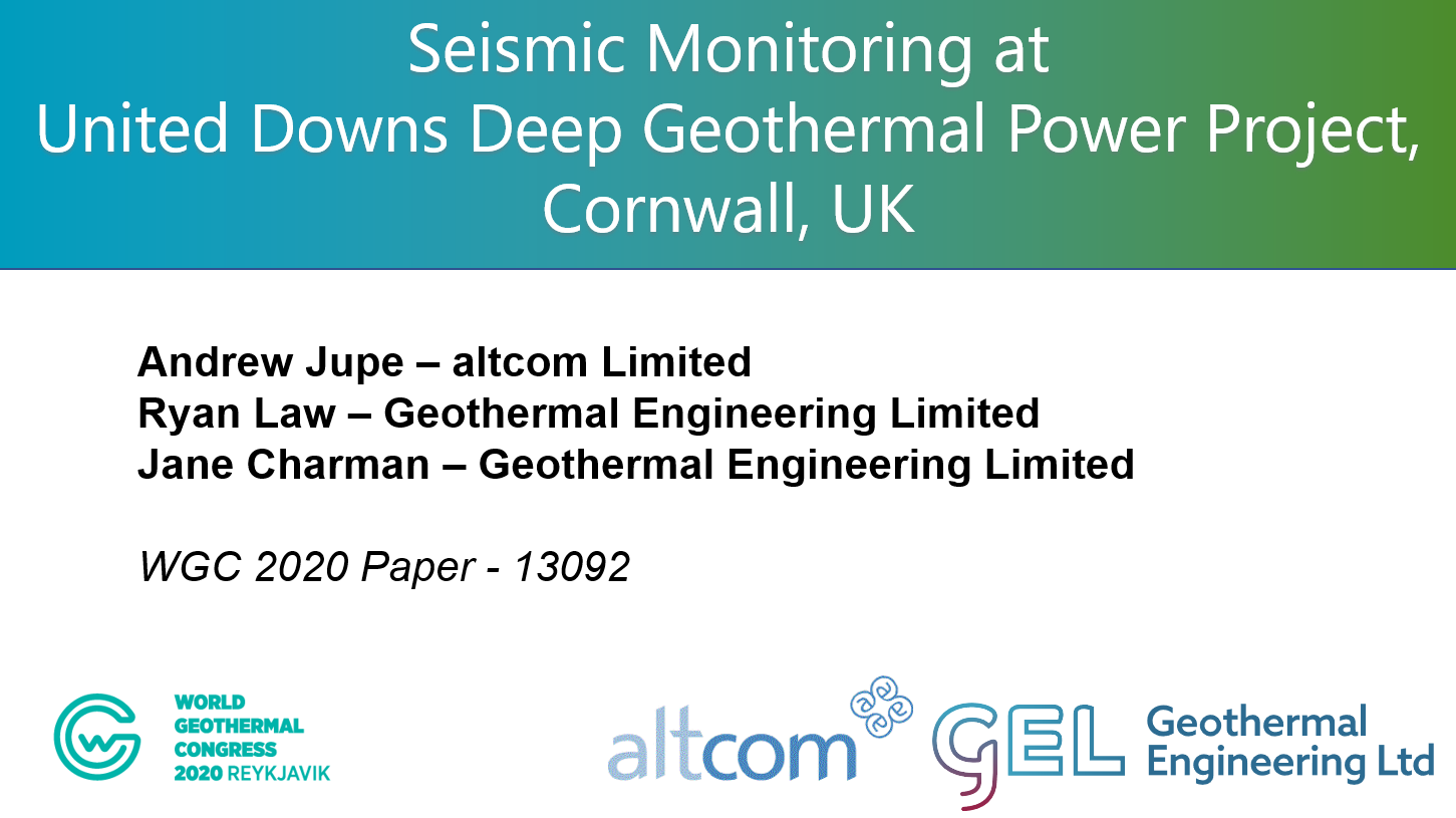 World Geothermal Congress 2021+1 - Monthly Event 11-12 May | microseisgram